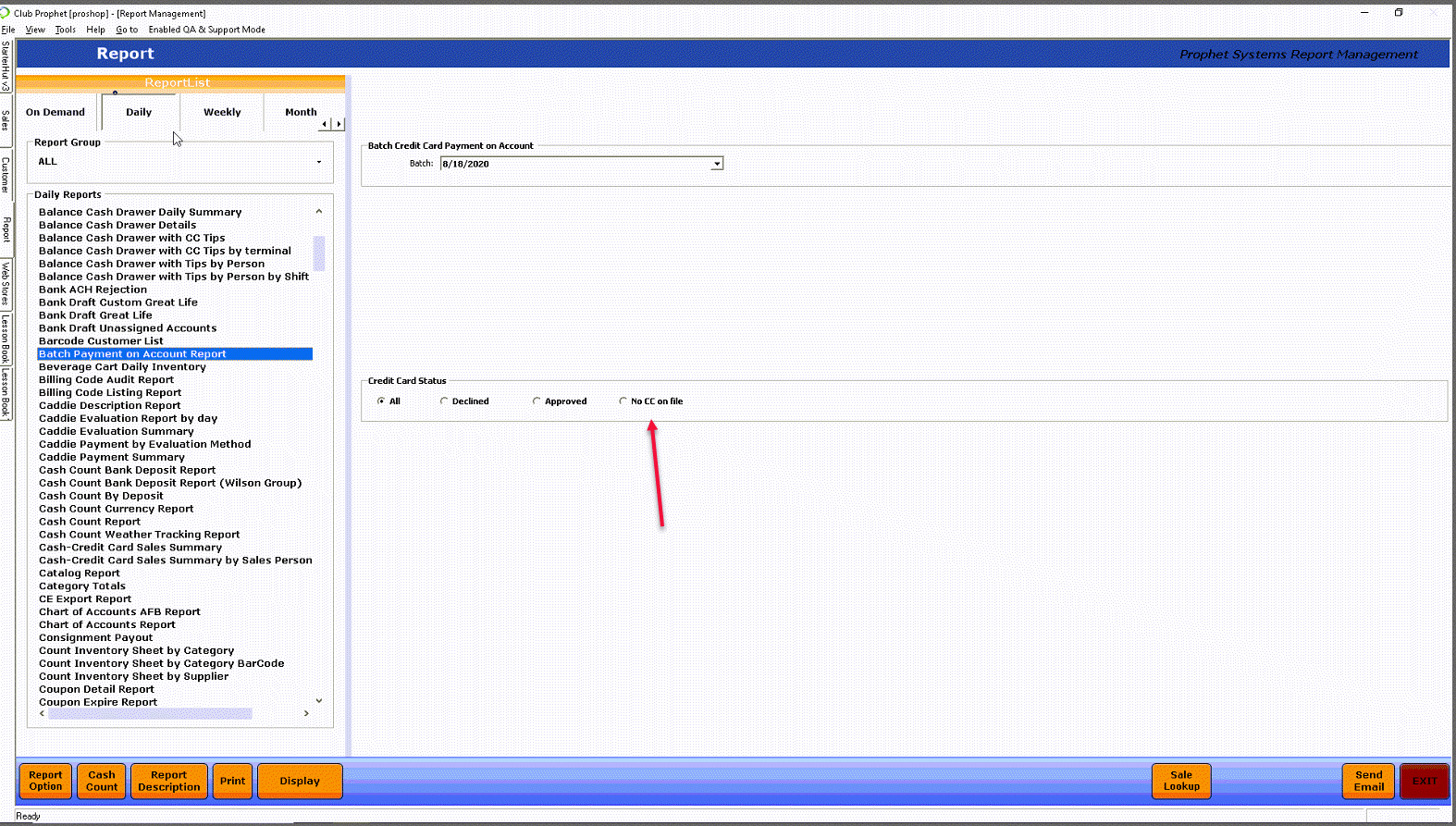 Listing customers with invalid credit card information on their account