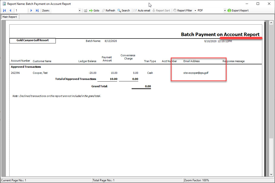 Enhancements to the Batch Payment on the Account report