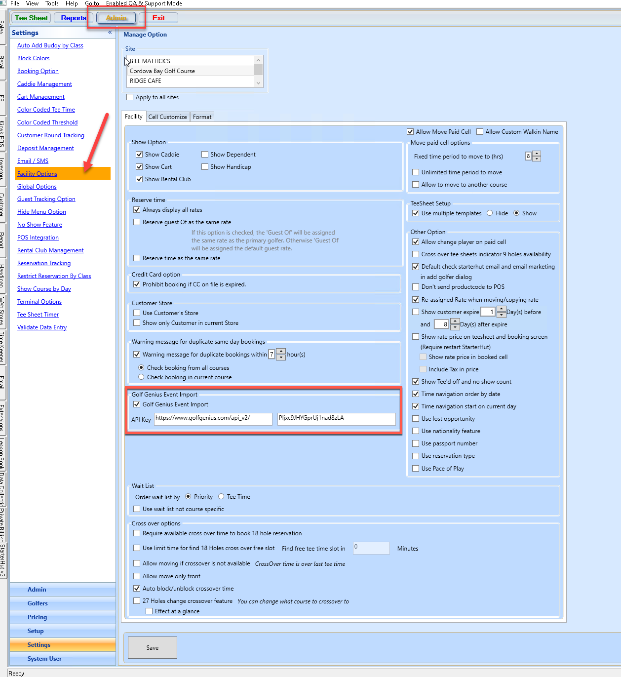 Golf Genius Integration
