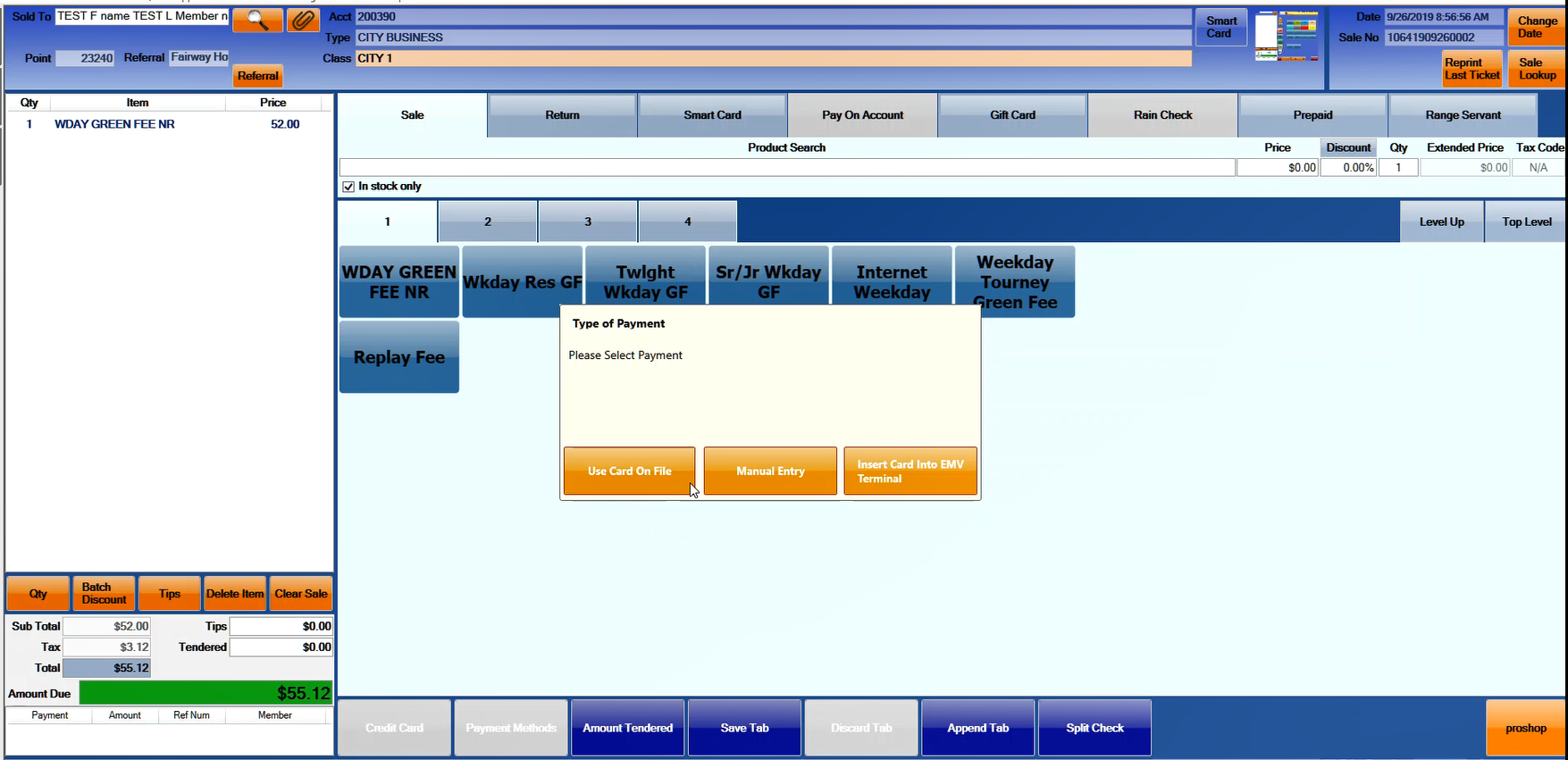 How to add a manual entry to the PAX payment type screen