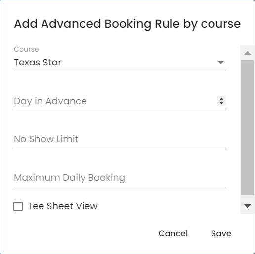 Advanced Booking Ruleset