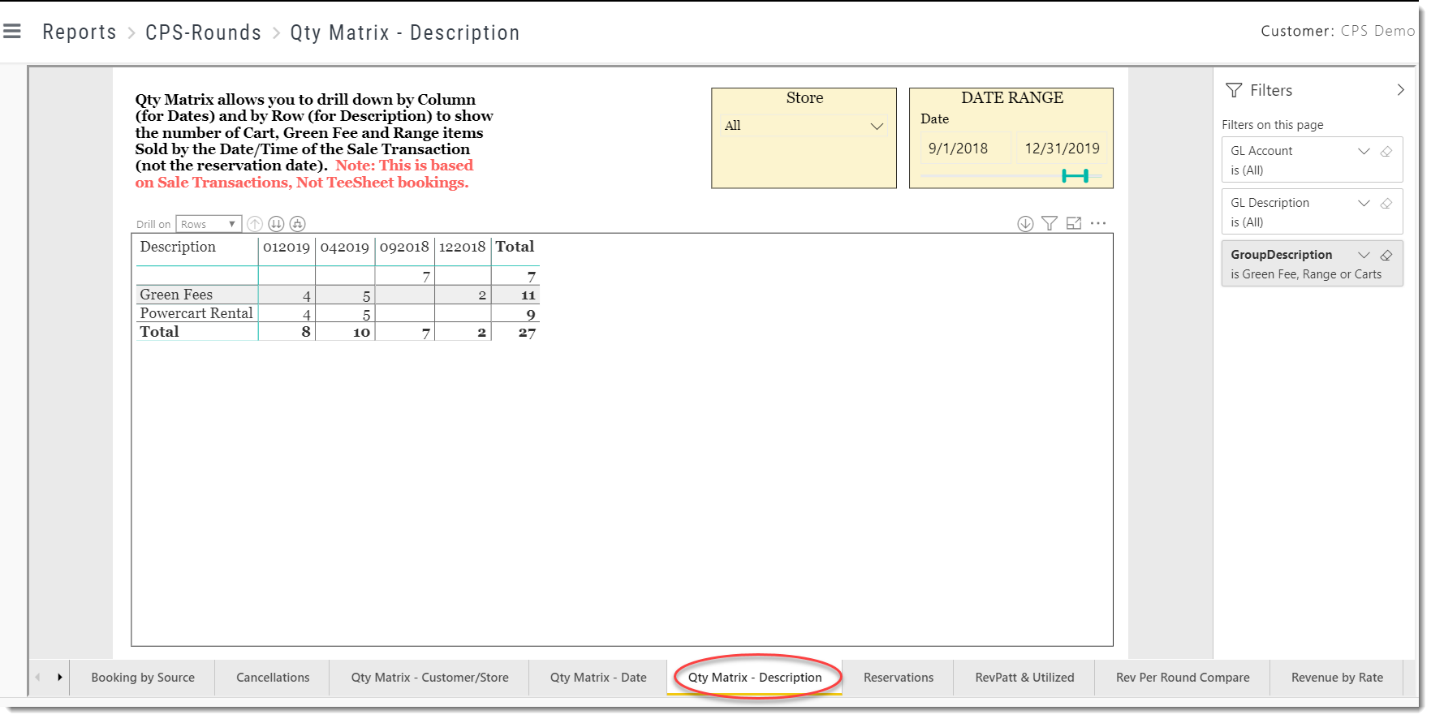 Qty Matrix - Description